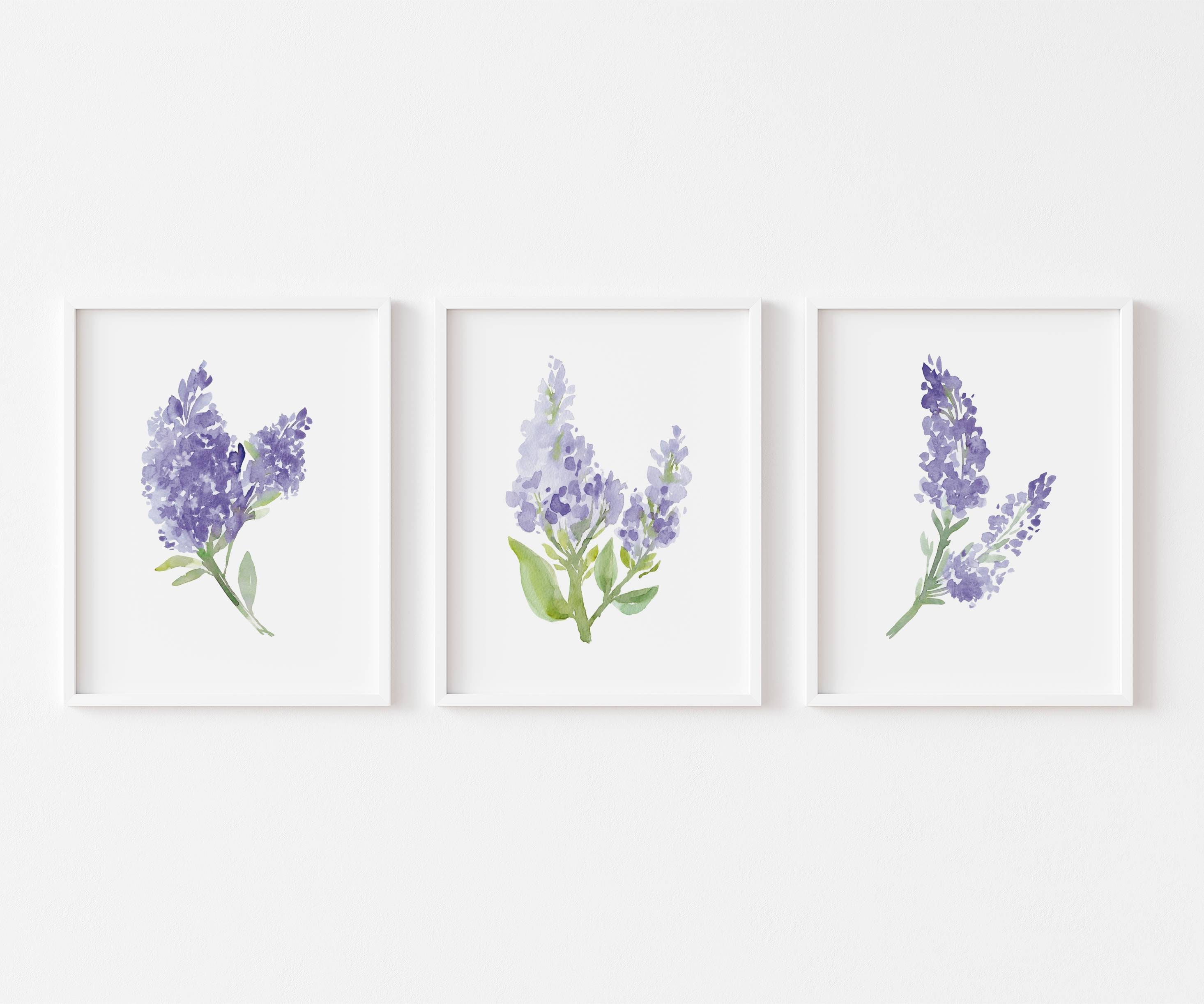 Lavender Nursery Decor Print Set Lavender Nursery Wall Art | Etsy