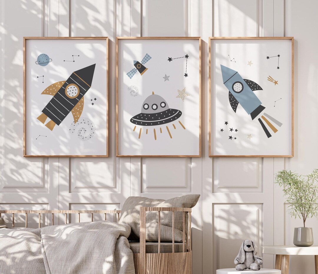 Space Nursery Decor, Outer Space Nursery Wall Art Prints, Planet ...