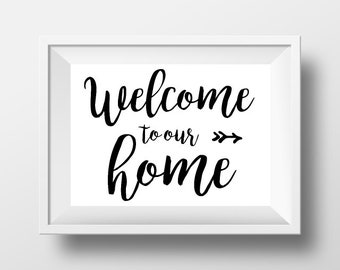 Welcome home print | Etsy