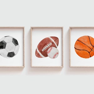 Sports Nursery Wall Art, Kids Sports Wall Decor, Sports Nursery Print ...