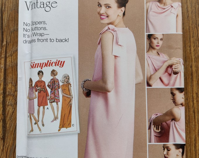 Vintage Reprint 1960s Sewing Pattern Wrap Around Dress With 3 Length ...