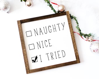 Funny christmas sign | Etsy