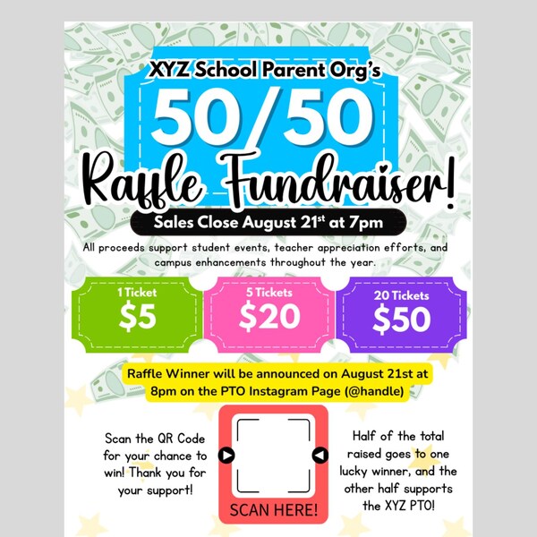 Raffle Tickets Poster - Etsy UK