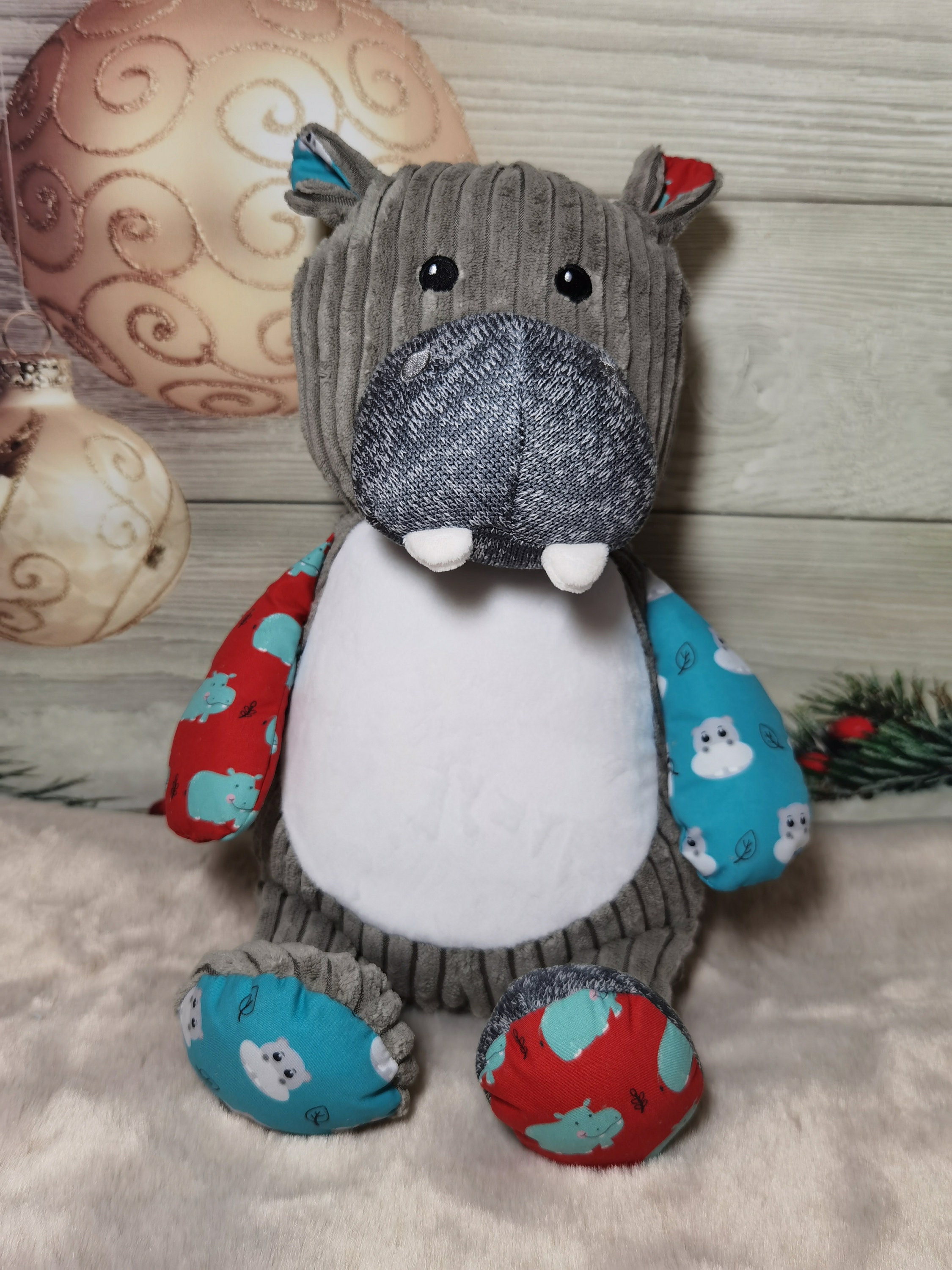 Personalized Limited Edition Hippo Cubbie Birth Gift New | Etsy