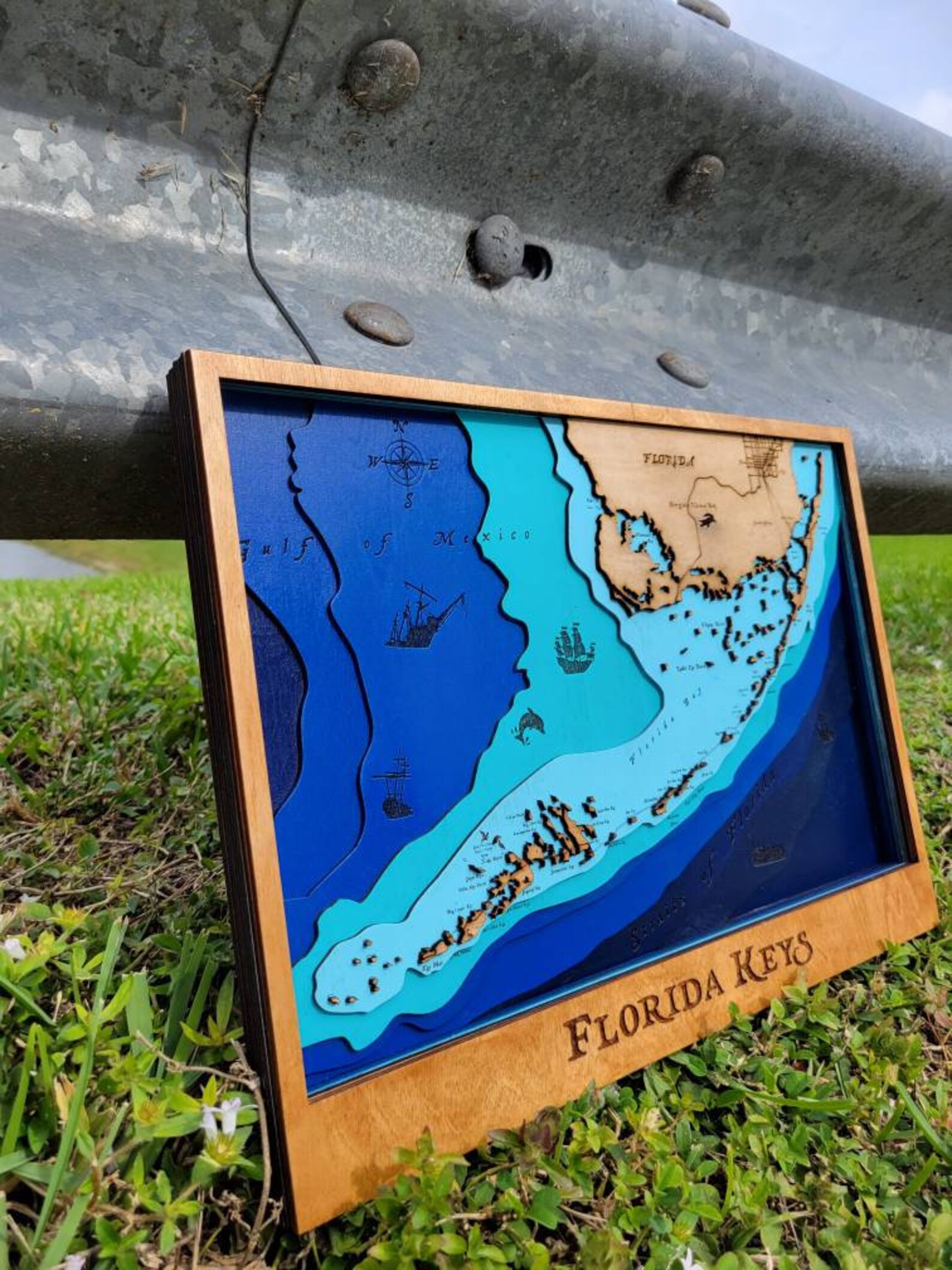 florida-keys-map-wood-map-map-etsy