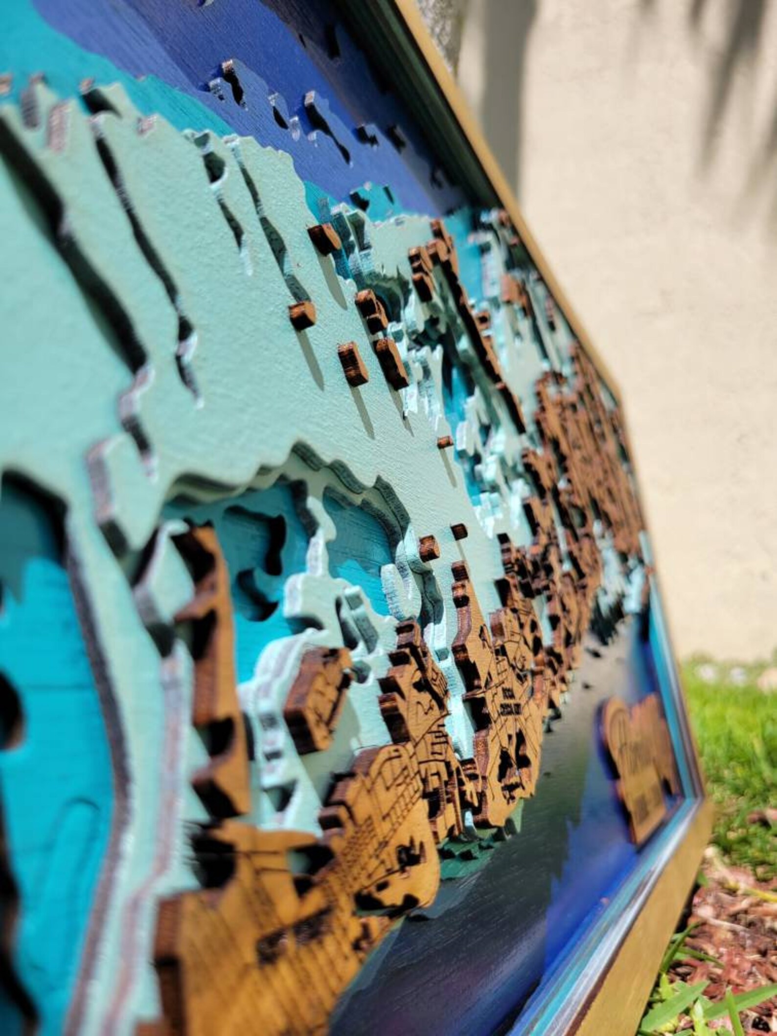 Florida Keys Map Upper Keys Map Wood Map Florida Map - Etsy