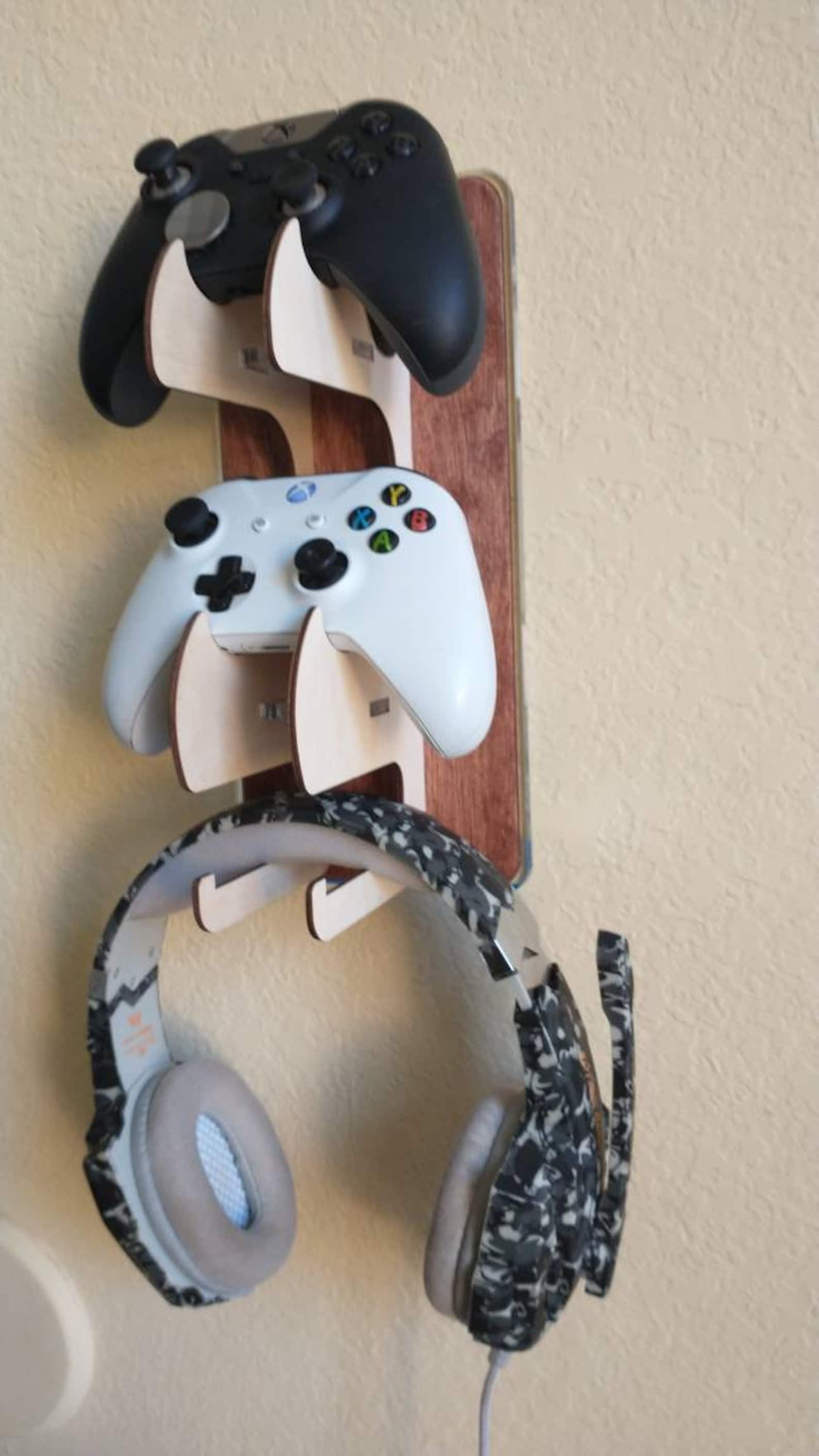Xbox/ PS5 Wall Mount Gaming Controller & Headset Stand Wall Mount ...
