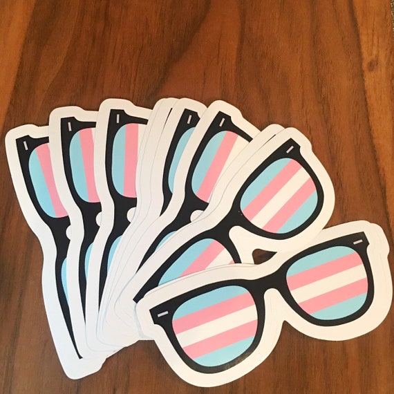 Transgender Flag Vinyl Sticker for Laptops and Water Bottles. | Etsy