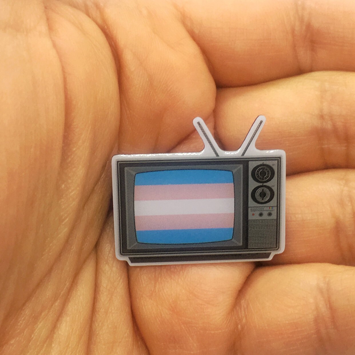 Transgender Flag Pin Transgender Enamel Pin Retro Trans - Etsy