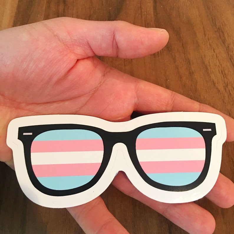 Transgender Flag Vinyl Sticker for Laptops and Water Bottles. - Etsy