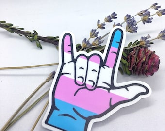Transgender Flag Vinyl Sticker for Laptops and Water Bottles. | Etsy