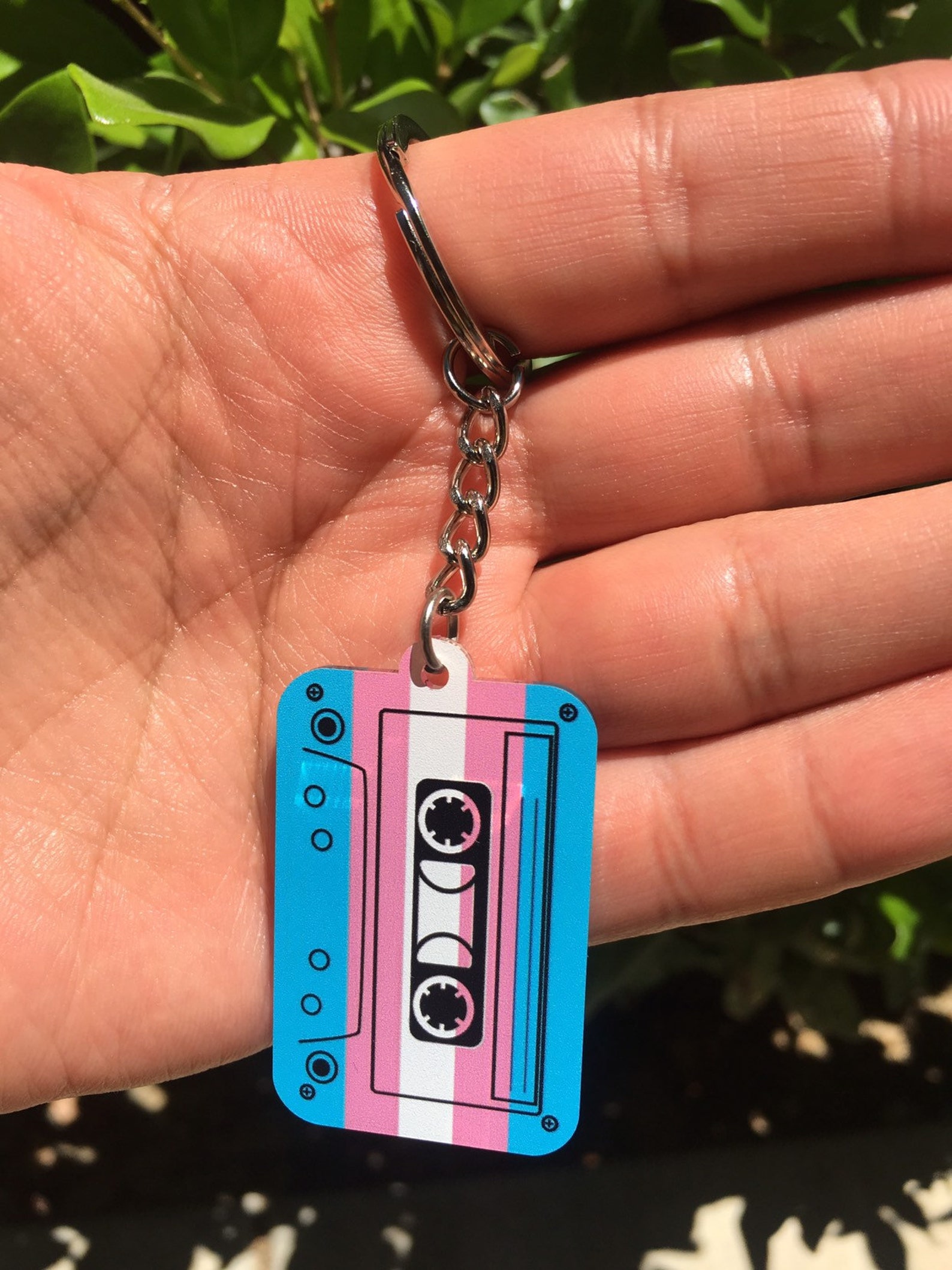 Transgender Flag Key Chain Trans Pride Key Chain Transgender | Etsy