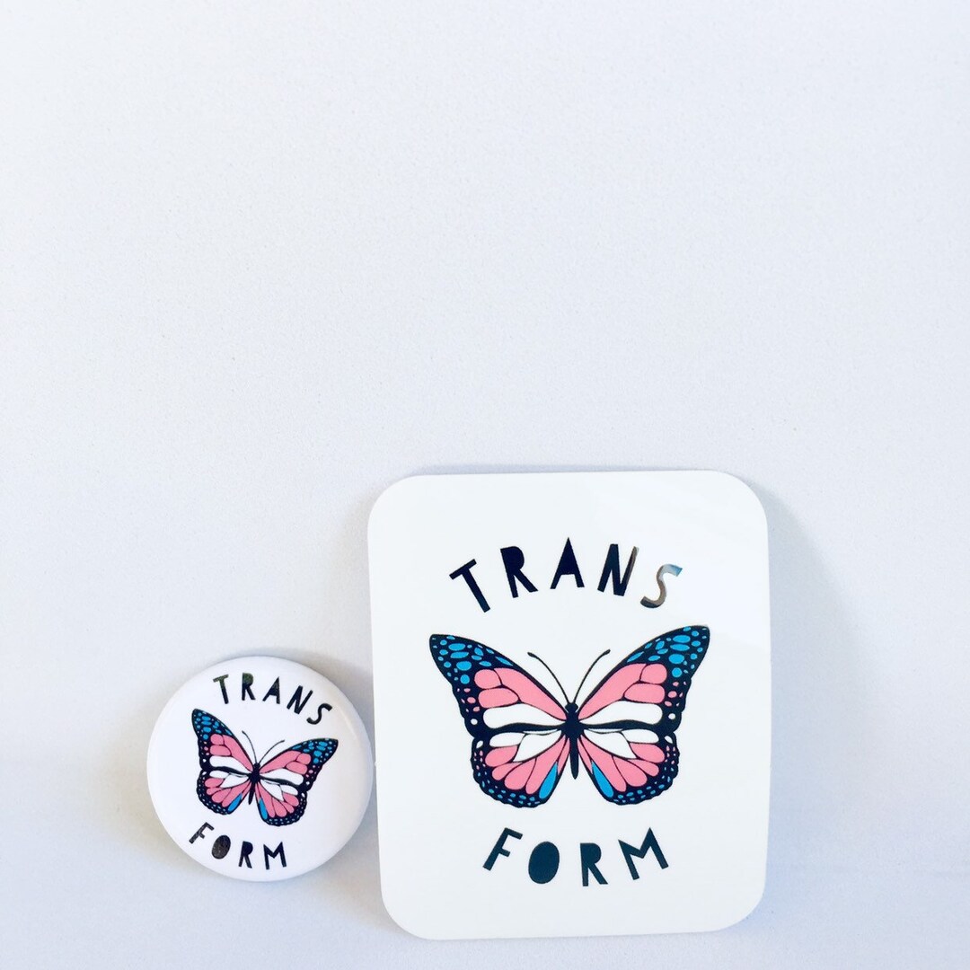 Transgender Pinback Button - Trans Pride Pin - LGBTQ Gift - Transgender ...