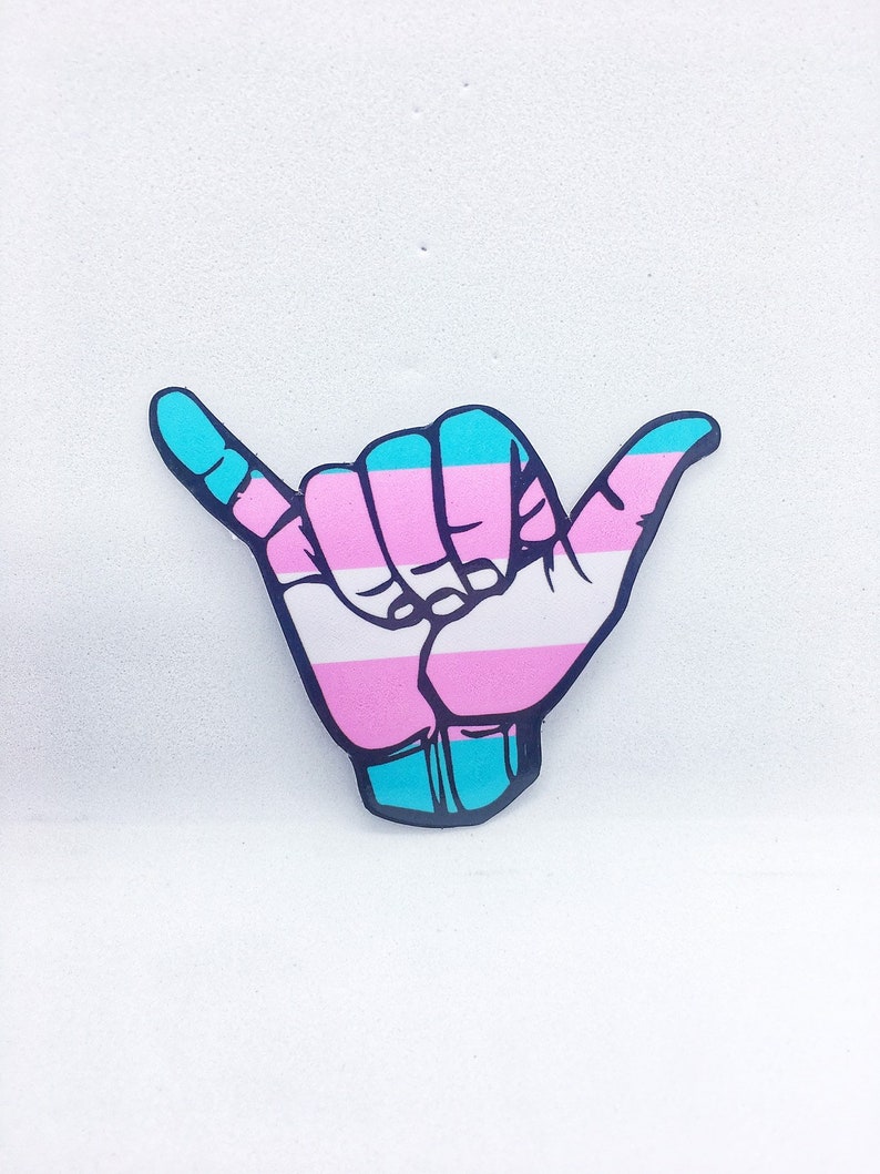 Transgender Flag Sticker Vinyl Sticker Trans Pride Decal - Etsy