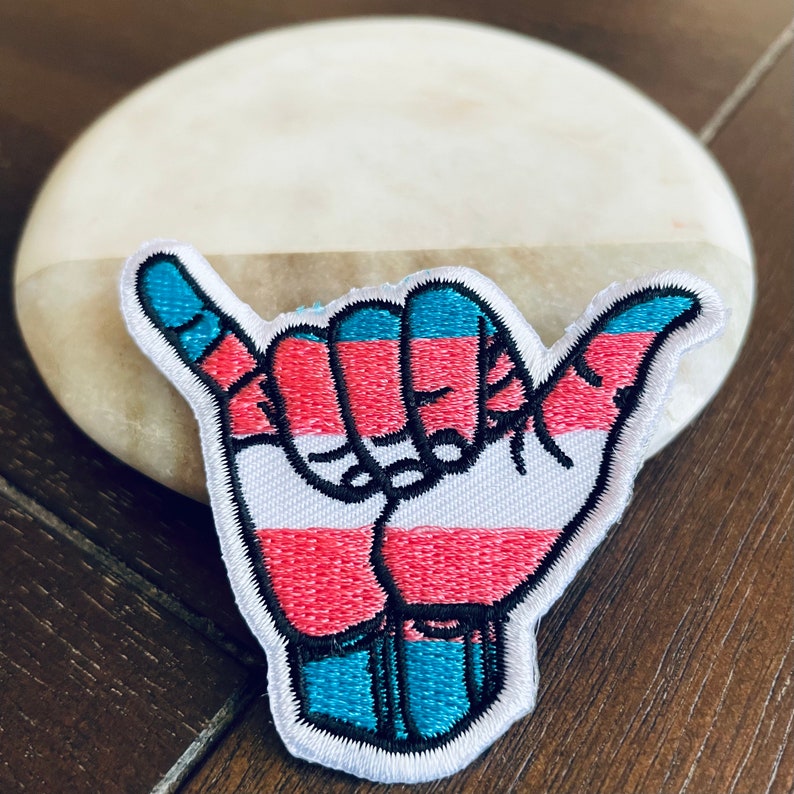 LGBTQ Accessories / Trans Pride Flag / Embroidered Patches / - Etsy