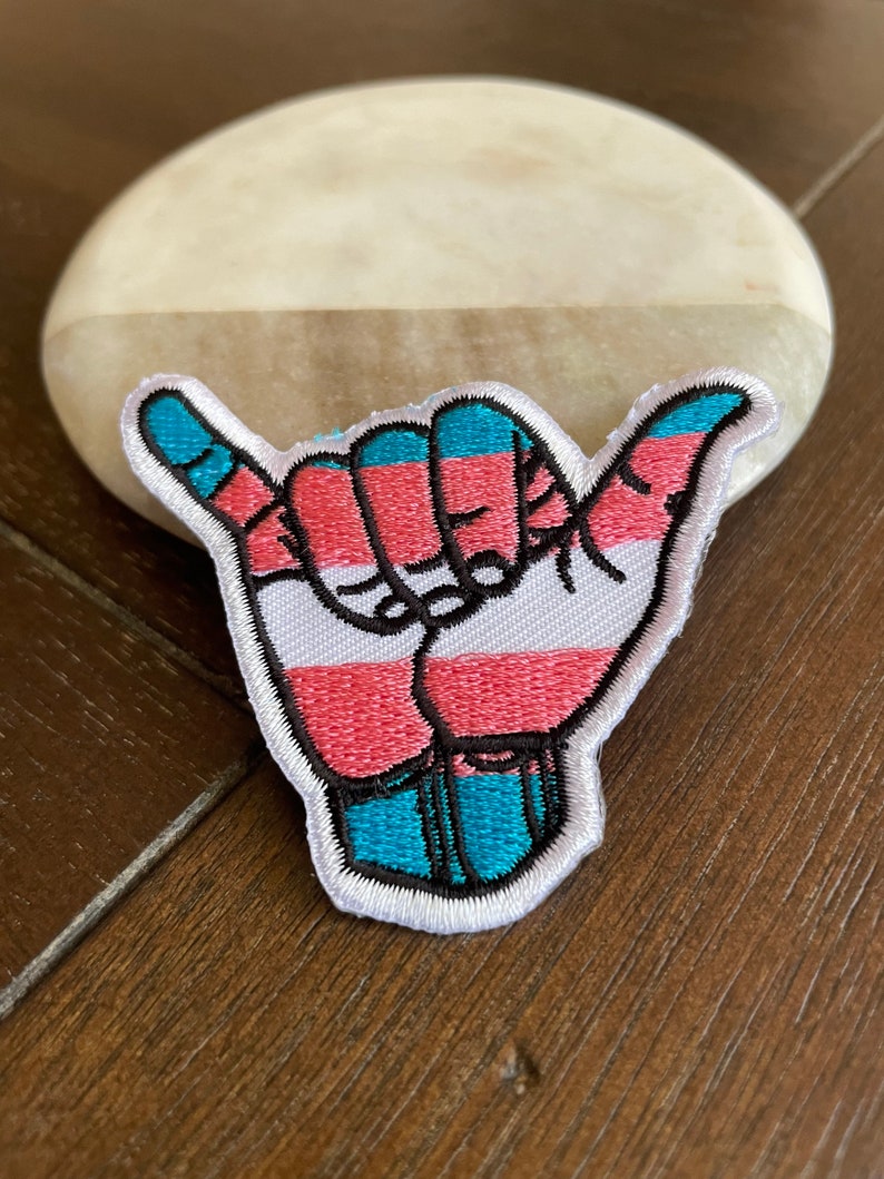 LGBTQ Accessories / Trans Pride Flag / Embroidered Patches / - Etsy