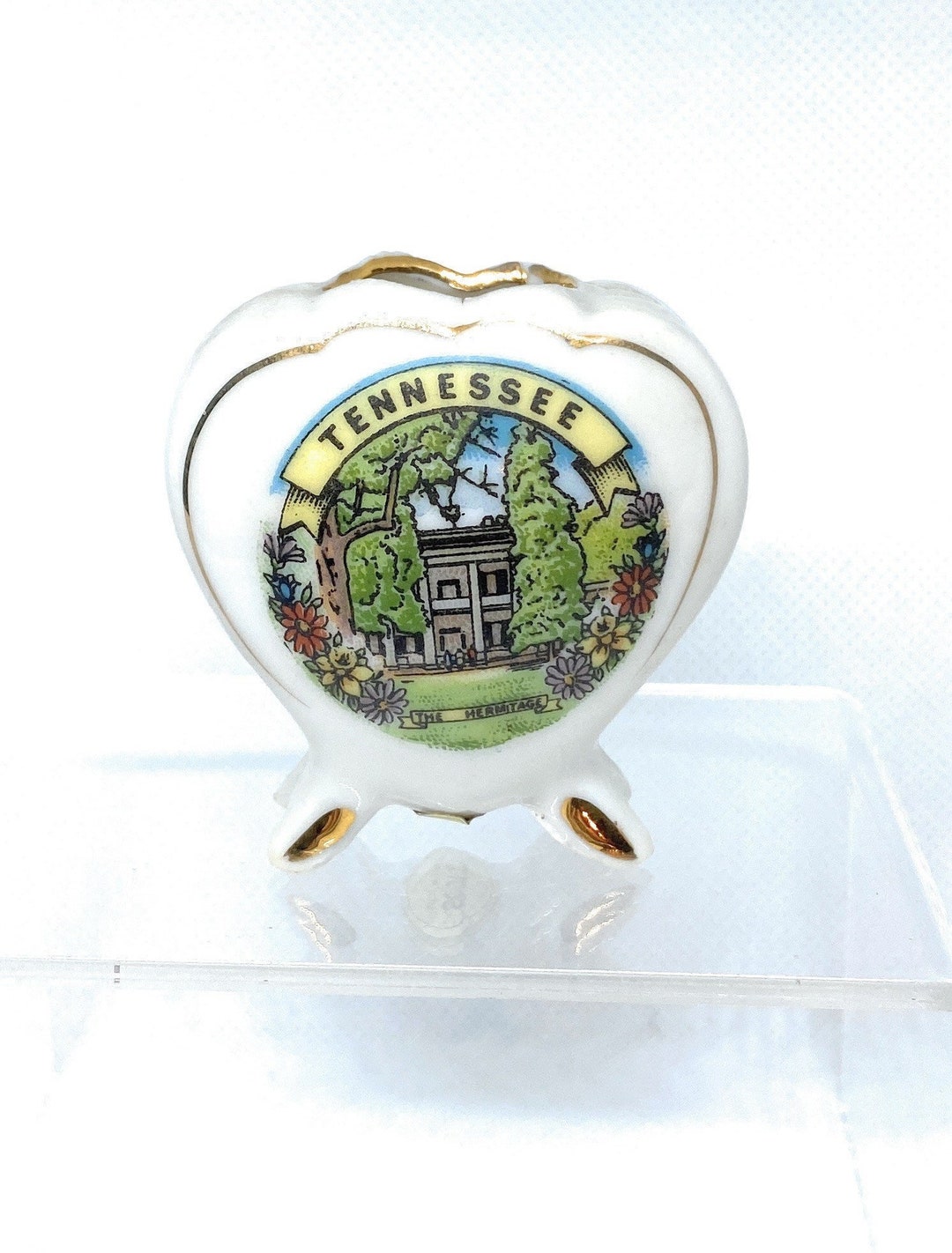 Tennessee Souvenir Toothpick Holder With Gold Trim - Etsy