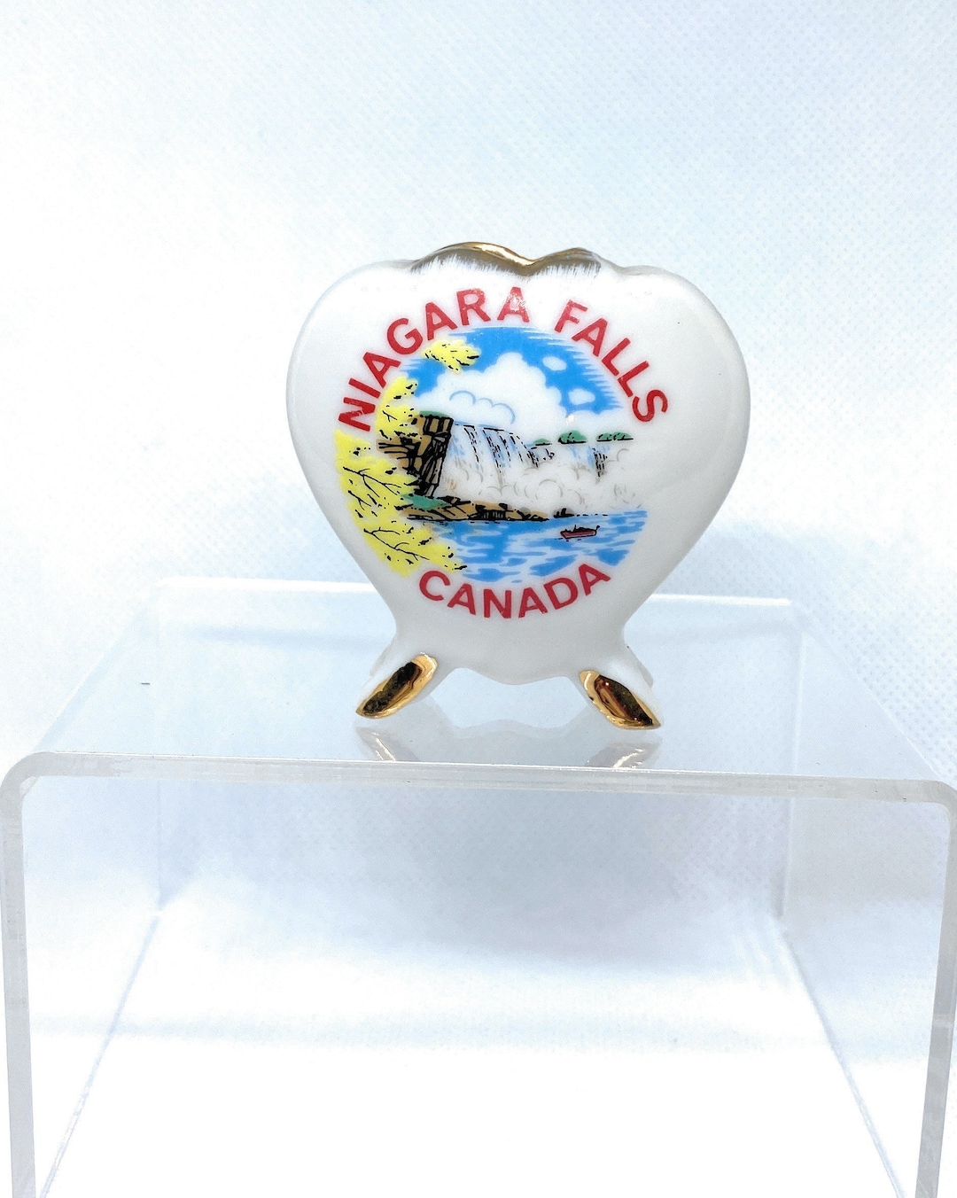 Niagara Falls, Canada Souvenir Toothpick Holder With Gold Trim - Etsy