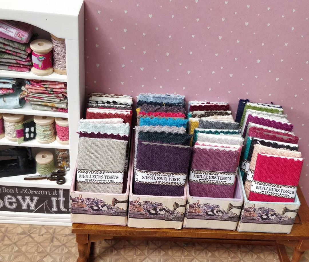 Dolls House Fabric Bolts Haberdashery Taylor Shop Set 12th Scale - Etsy