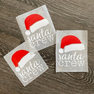 Christmas Santa Crew Iron on Vinyl, Christmas Iron on Shirts, Santa ...