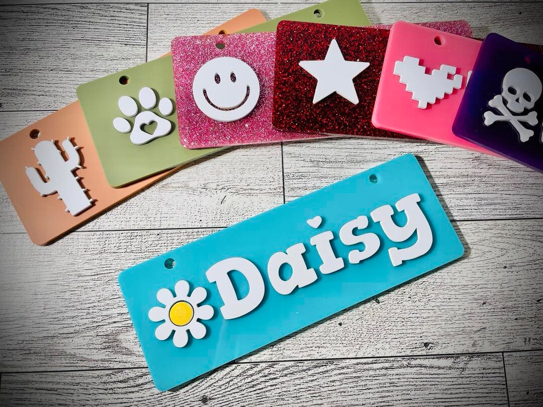 Custom Acrylic Crate Tag: Personalized Pet Name & Icon - Etsy