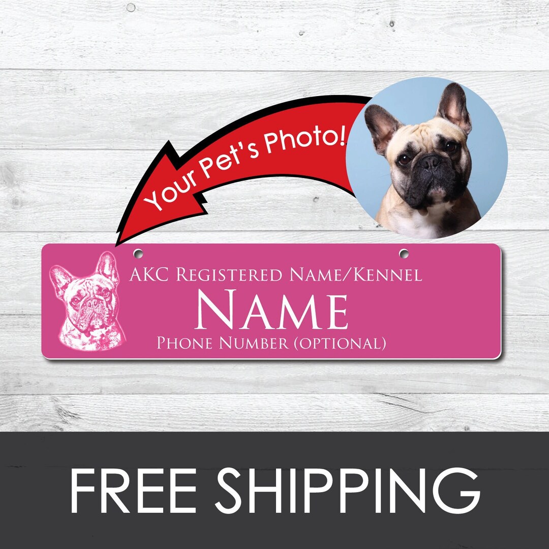 Personalized Dog Crate Tag: Custom Photo, Acrylic Kennel Tag - Etsy