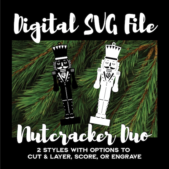 Nutcracker Ornament SVG Digital File Download Set of 2 | Etsy