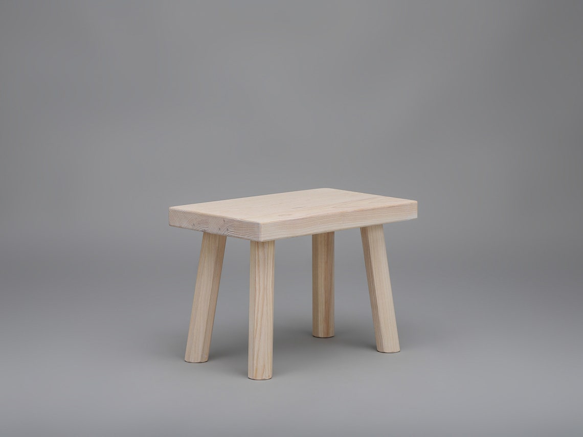 White Wooden Bench Small Wood Bench White Step Stool Wooden | Etsy