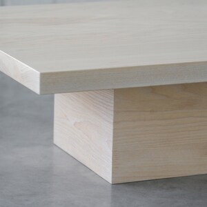 Light Coffee Table Light Wood Coffee Table Rectangle Solid - Etsy