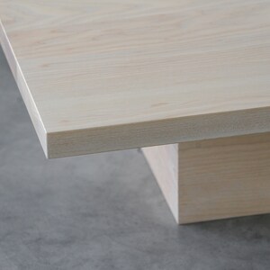 Light Coffee Table Light Wood Coffee Table Rectangle Solid - Etsy