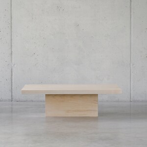 Light Coffee Table Light Wood Coffee Table Rectangle Solid - Etsy