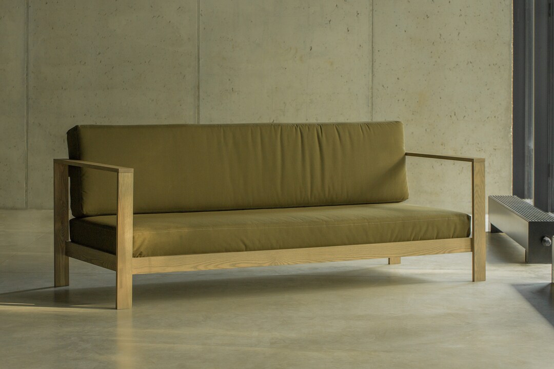 Scandinavian Wood Frame Sofa Solid Wood Frame Sofa Wood Sofa - Etsy