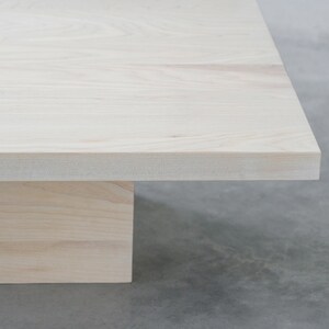 Light Coffee Table, Light Wood Coffee Table Rectangle, Solid Wood ...