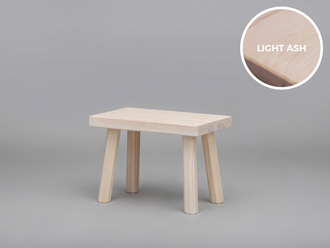 White Wooden Bench Small Wood Bench White Step Stool Wooden | Etsy