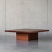 Center Table for Living Room, Low Profile Coffee Table, Square Low ...