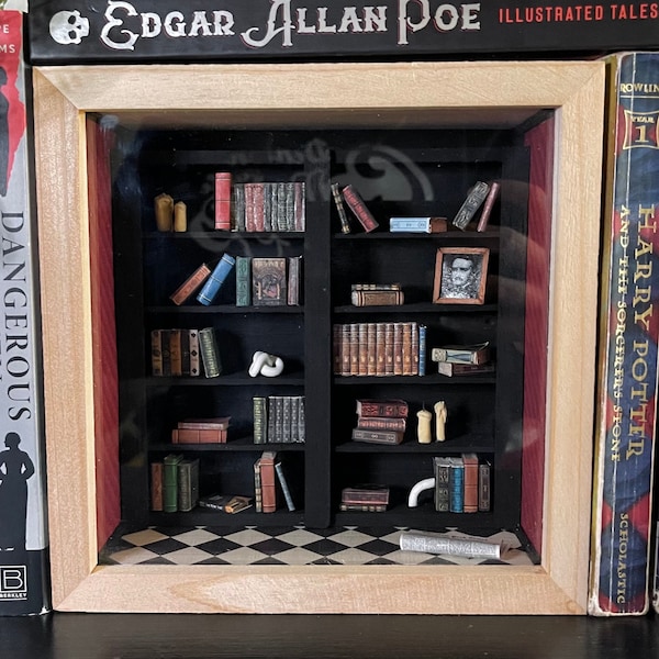 Miniature Library - Etsy