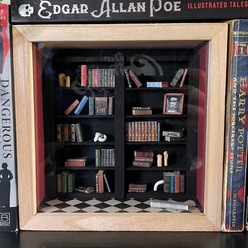 Miniature Library - Etsy
