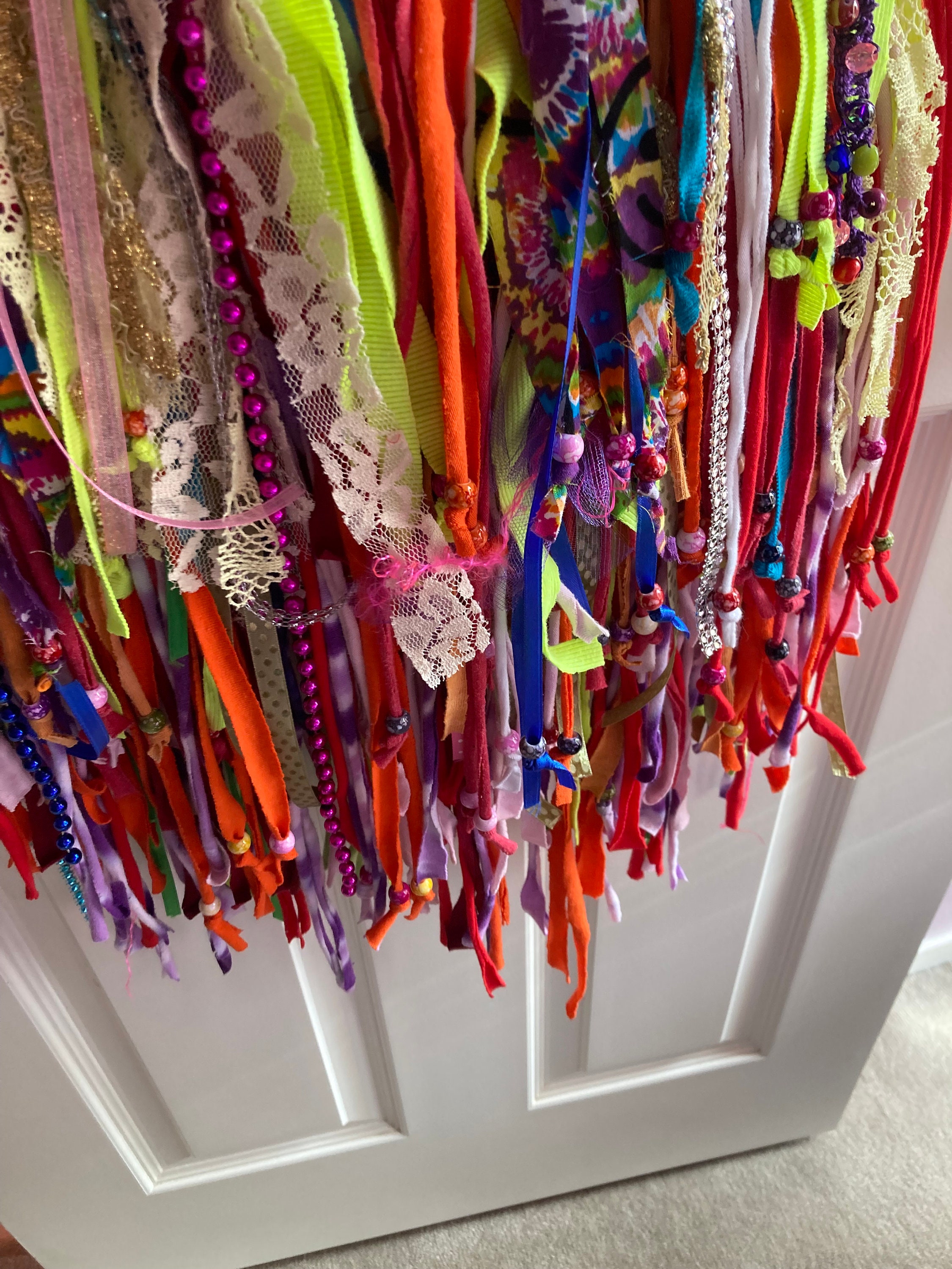 Beaded Fringe Bag. Statement Shoulder Bag. Rag Bag With Beads. Beaded ...