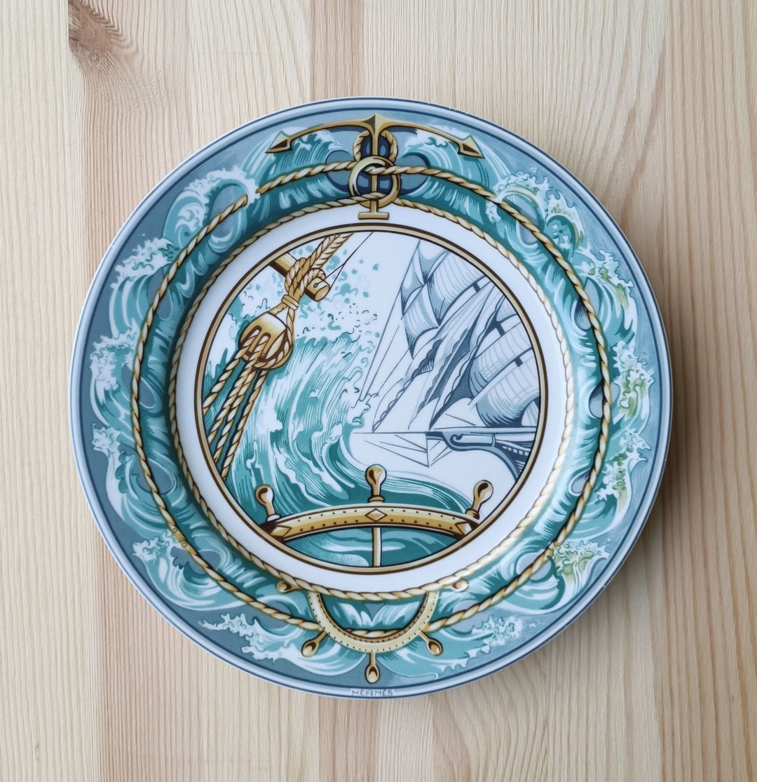 Hermès Plate Patchwork Bourrasque Paris - Etsy