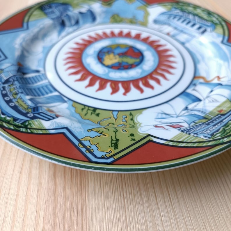 Hermès Plate Patchwork Alizés Paris France Porcelain 21 Cm - Etsy