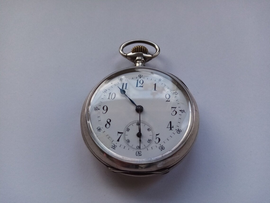 Billodes Silver Pocket Watch - Etsy