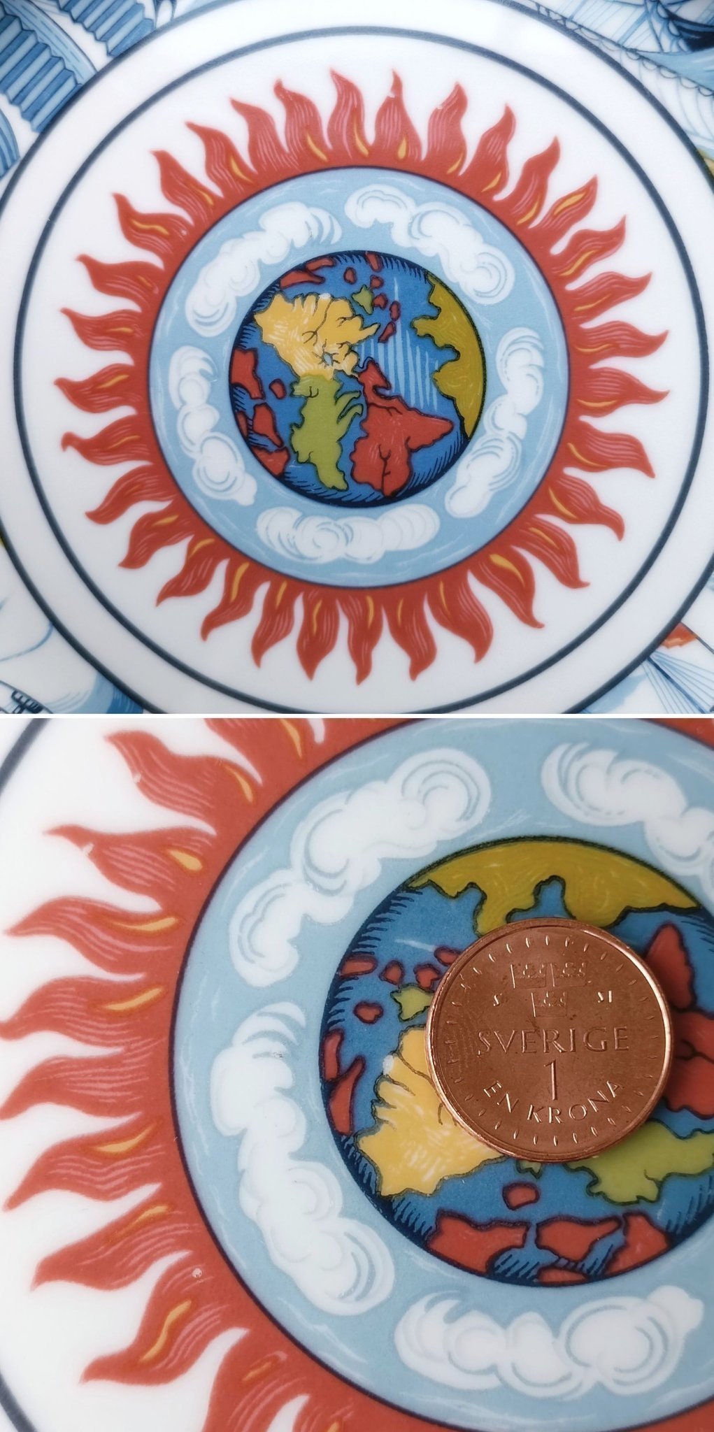 Hermès Plate Patchwork Alizés Paris France Porcelain 21 Cm - Etsy