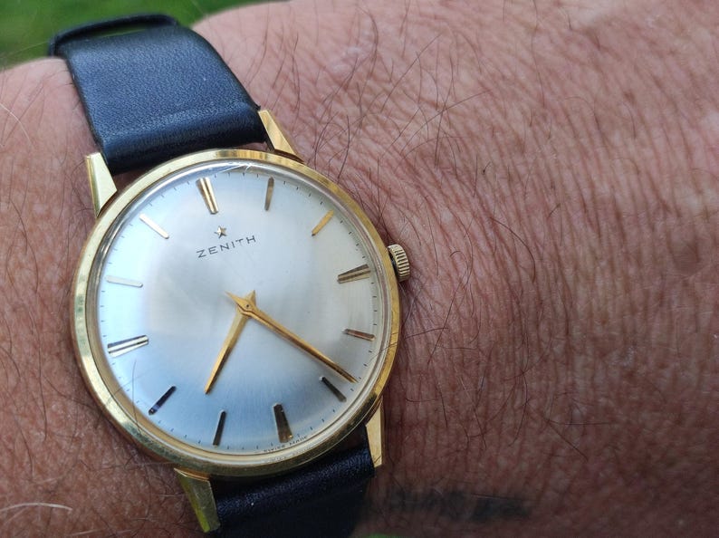 Zenith 18k Gold Men Wristwatch - Etsy Canada