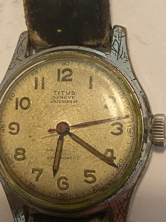 Ladies Vintage Titus Geneve 21 Jewels Gold Plated Wat… - Gem