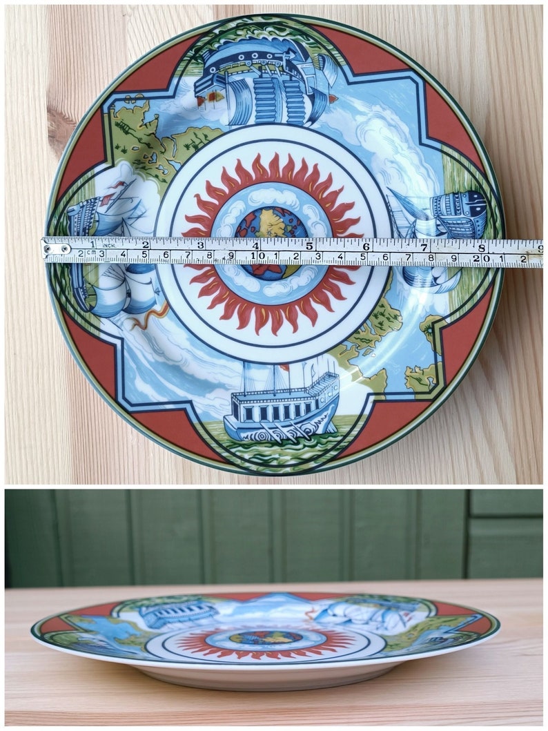 Hermès Plate Patchwork Alizés Paris France Porcelain 21 Cm - Etsy