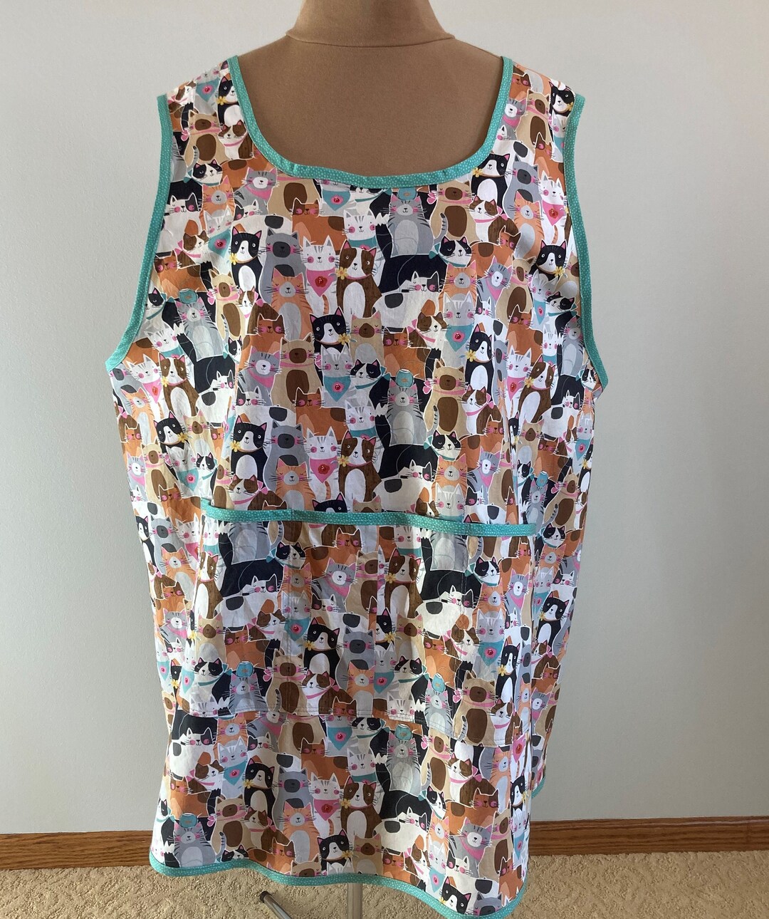 Cat Lover Apron; Crossback Apron; Cross Back Apron; Plus Size Apron ...