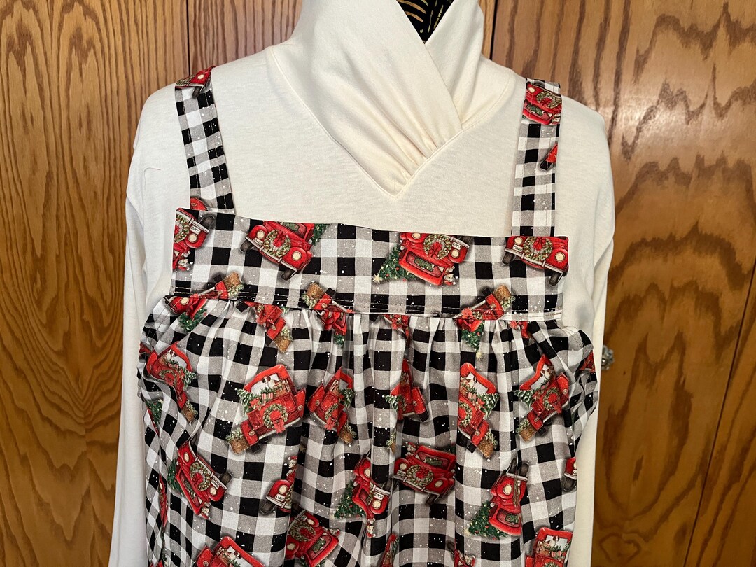 No Tie Pinafore Smock Apron: Handmade Relaxed Fit Kitchen Smock - Etsy