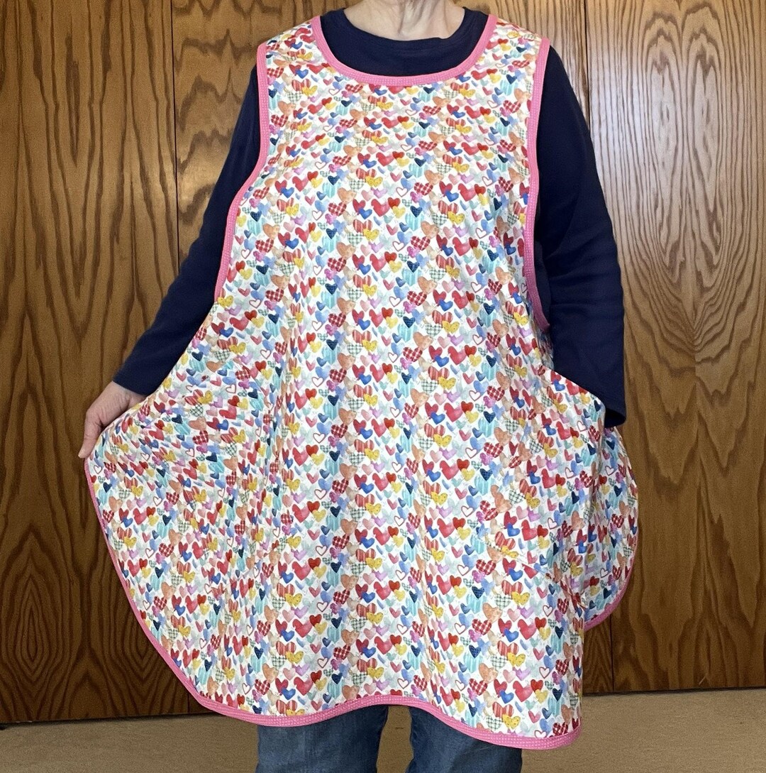 Crossback Apron; Cross Back Apron; No Tie Apron; Apron With Hearts ...