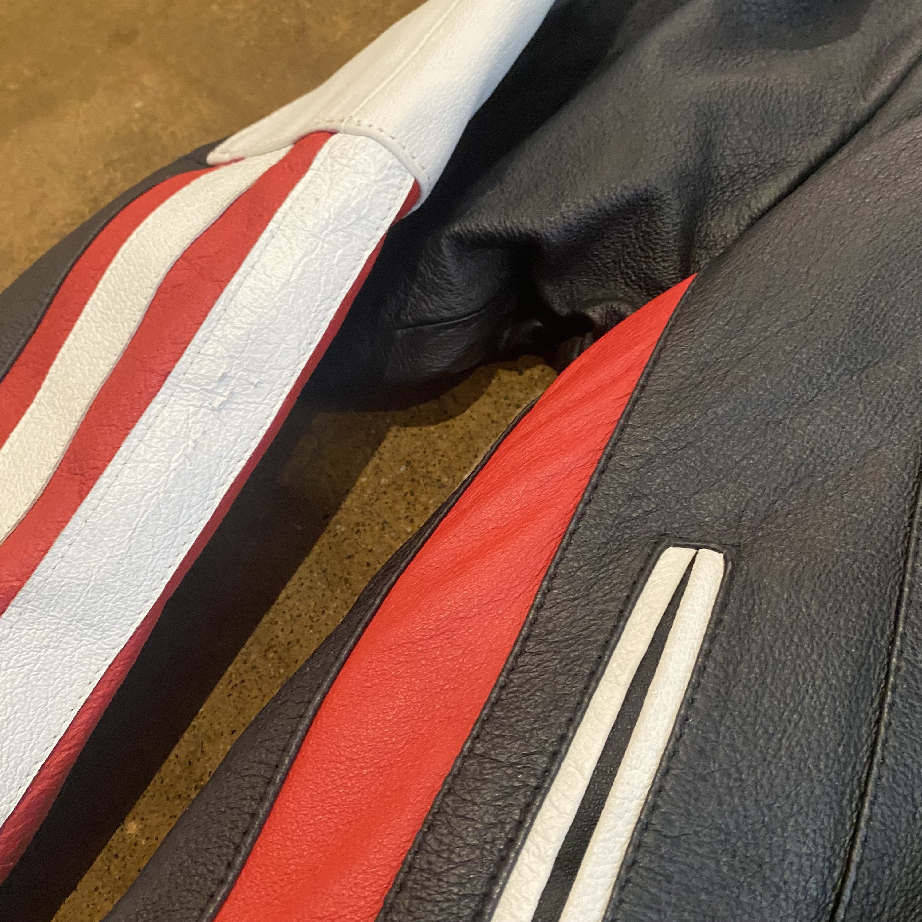 Vintage USA American Flag Leather Racing/motorcycle Jacket - Etsy