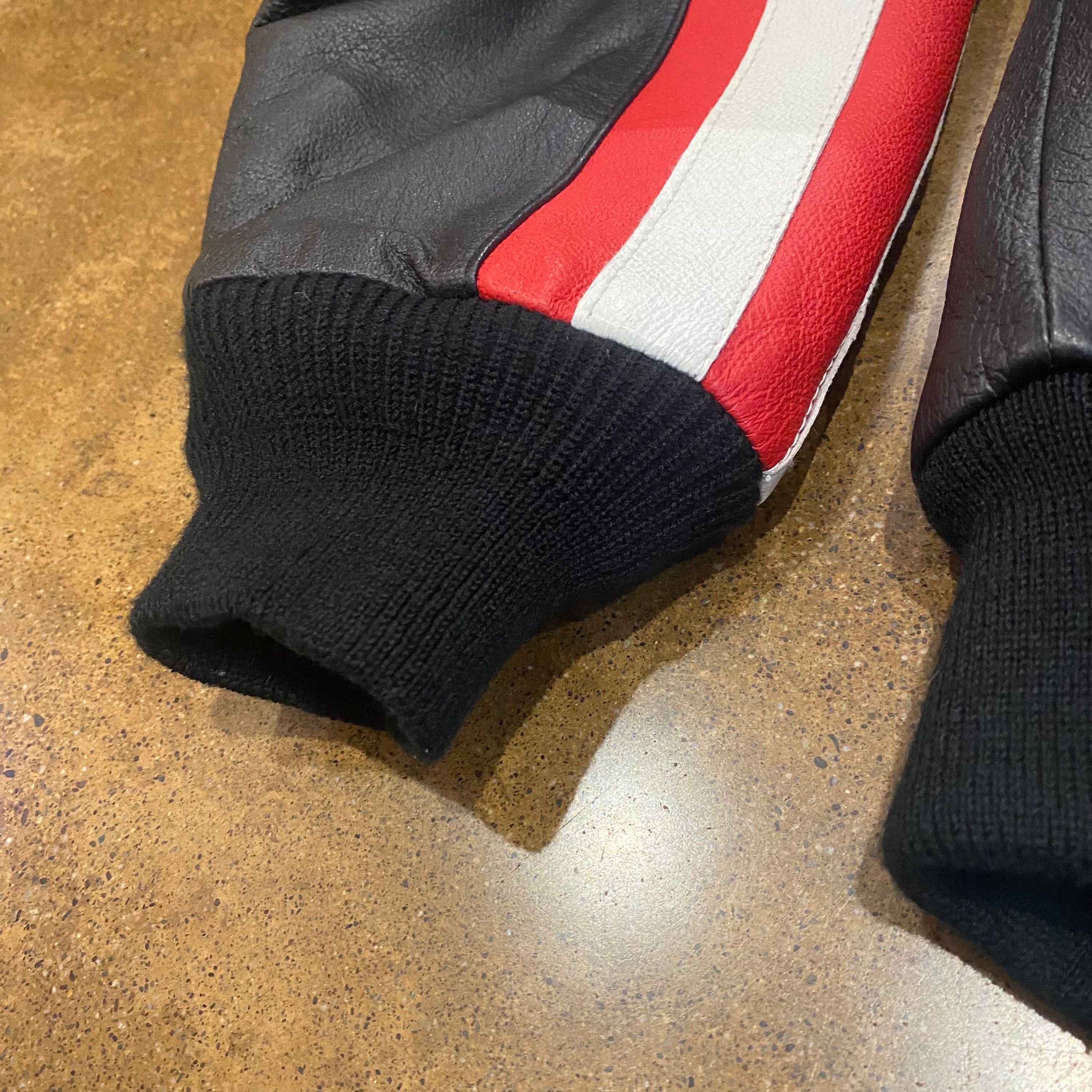 Vintage USA American Flag Leather Racing/motorcycle Jacket - Etsy